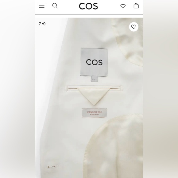 COS | Jackets & Coats | Brand New With Tags Oversized White Cos Blazer ...